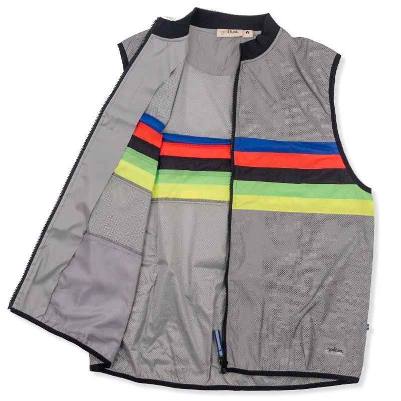 Grey Reflective Safety Vest - Gofluo Darkchamp for Workouts & Commute ...